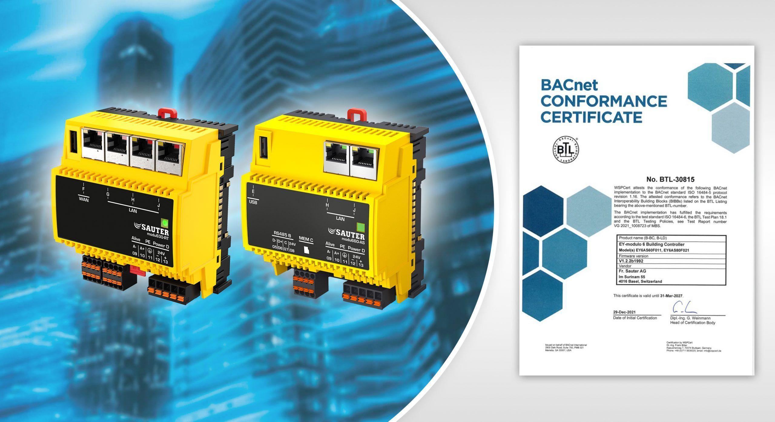 SAUTER modulo 6: BACnet conformance certificate for all automation ...